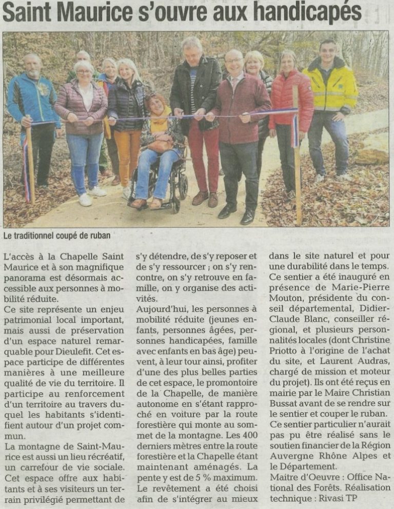 Dieulefit -Accès chapelle Saint-Maurice handicapés - Rivasi